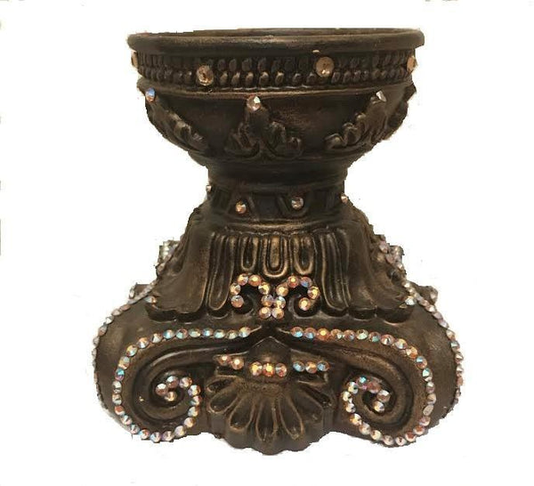 Decorative Candle Base with Crystals 4x6 – Reilly-Chance Collection