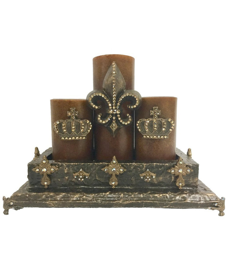 Old World Style Candle Box with set of 3 Candles – Reilly-Chance Collection