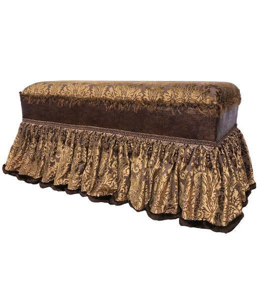 Old World Style Upholstered Bench Leopard Print with Skirt – Reilly ...
